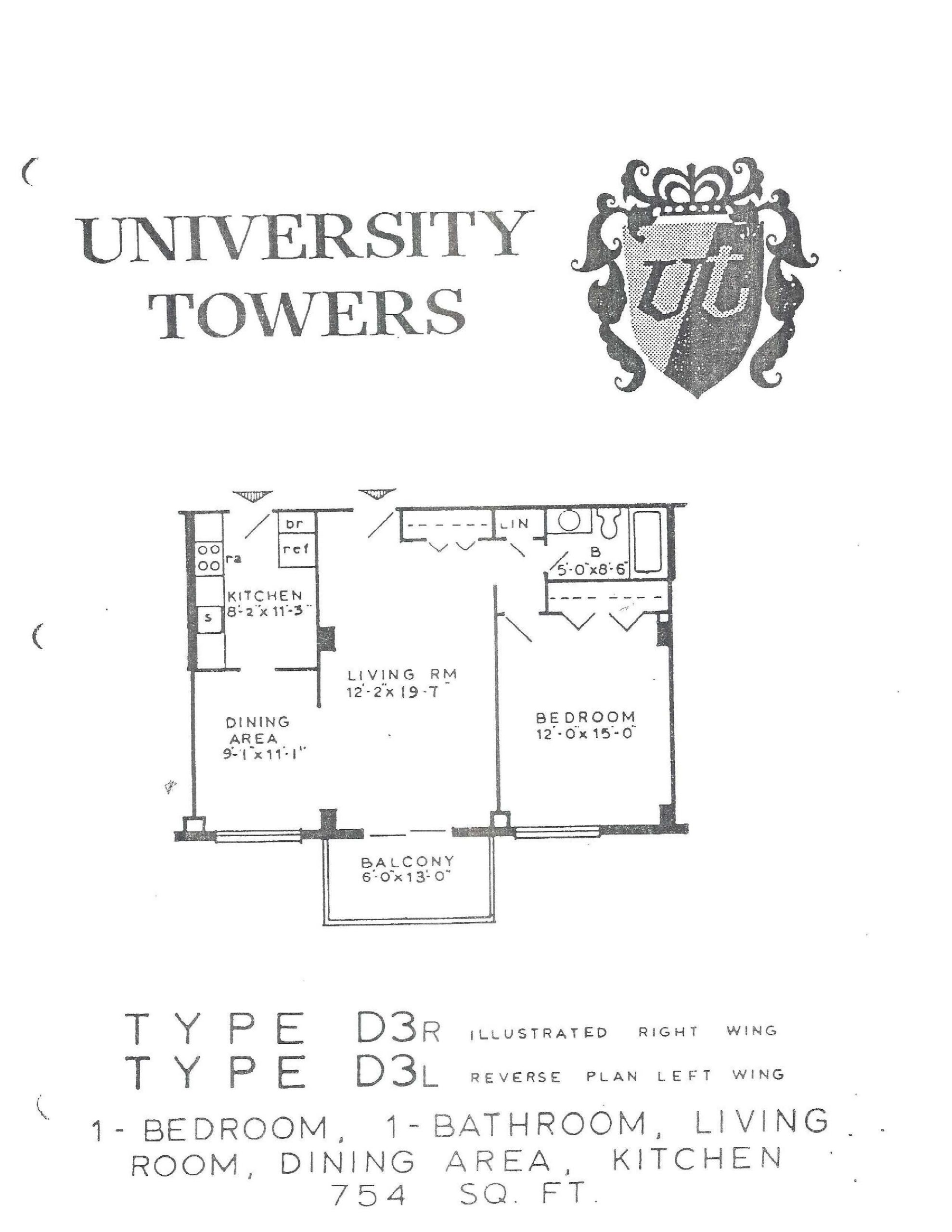 Floor Plans – UNIVERSITY TOWERS CONDOMINIUM