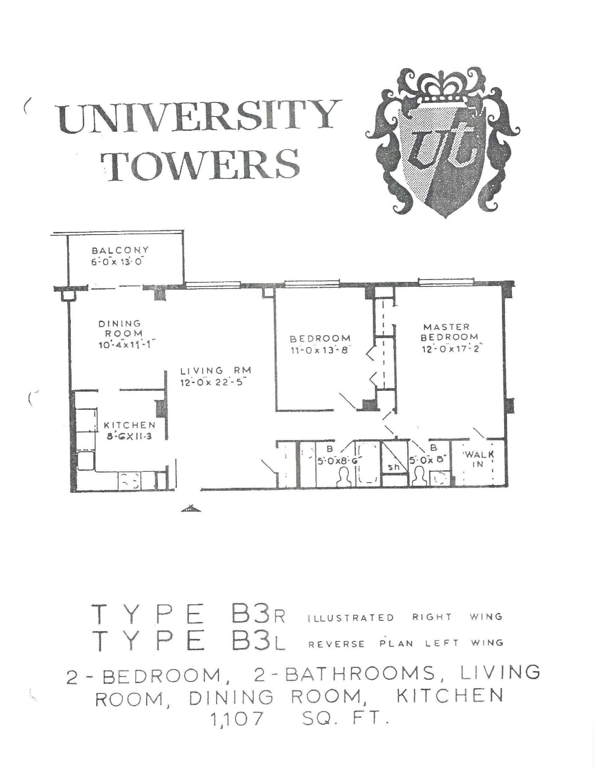 Floor Plans – UNIVERSITY TOWERS CONDOMINIUM